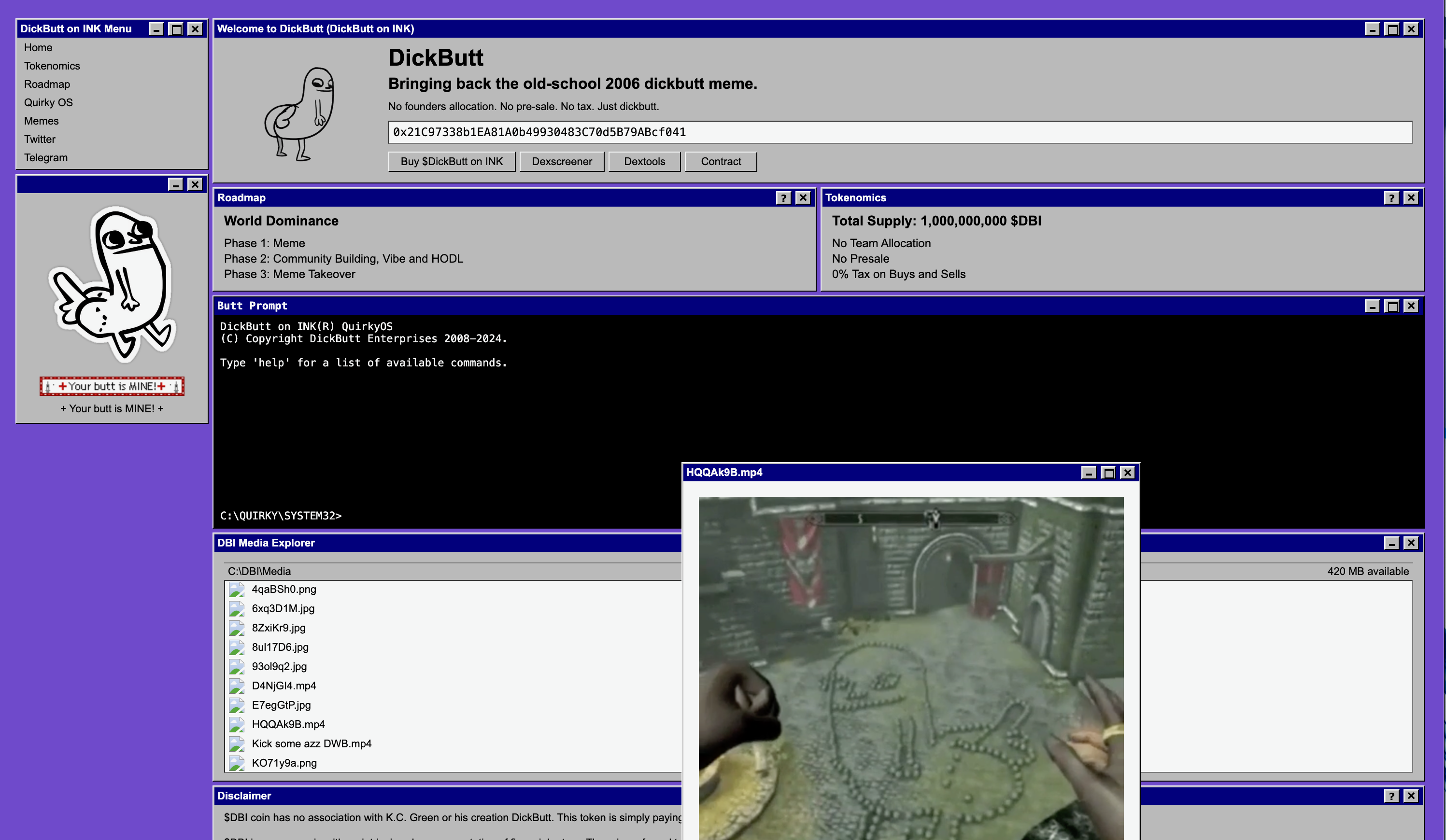 Official DickButt on INK Site